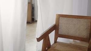 HOMEIDEAS Non See Through Privacy Sheer Curtains, Elegant Lightweight Semi Light Filtering Solid Color Window Drapes for Bedroom, Living Room, White, 52 x 63 Inches Long, 2 Panels Set