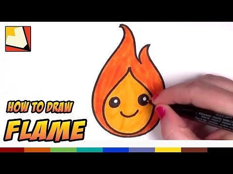 How to Draw a Cute Flame For Kids | CC