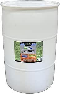 Eco Etch Pro Concrete Cleaner & Etcher Dissolver - Efflorescence, Rust & Dirt Remover from Brick, Driveway, Garage - Gentle Substitute for Citric Acid - Non-Toxic & Safe - 55 Gallon