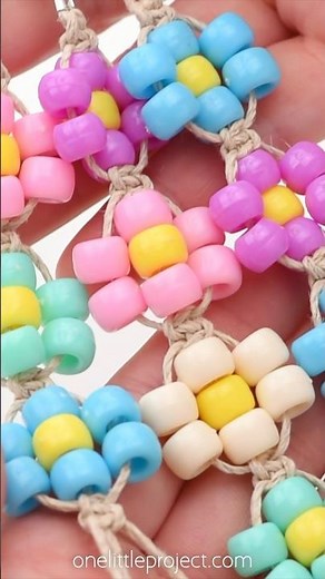 Pony Bead Flower Keychain 🌸🌼🌸