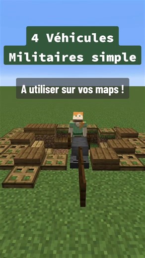 4 Véhicules militaires simple Minecraft ! #buildinginminecraft #game #pourtoi #mc #minecraft #militaire #build