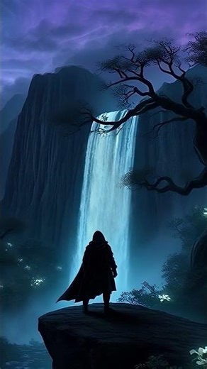 Night Waterfall Vibes - Quick Relaxation 🧘‍♂️🧠 | #relaxandnature #innerpeace