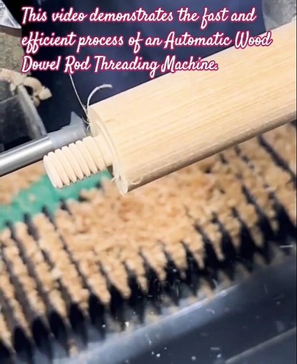 ​Automatic Wood Dowel Rod Threading and Pointing Machine