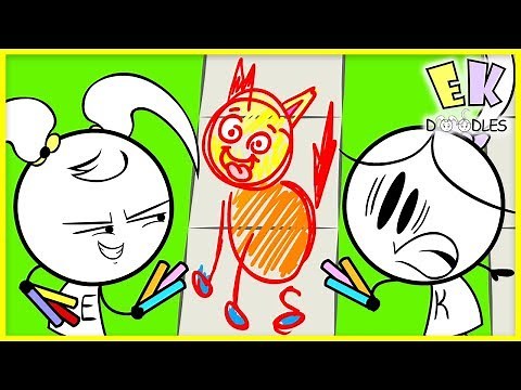 Coloring Contest Challenge with Sidewalk Chalk! Alpha Lexa judges Emma and Kate drawings