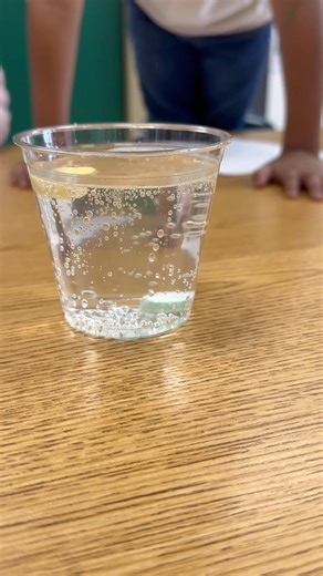 Dancing Hearts Science Experiment Our students explored science through a fun, hands-on “Dancing Hearts” experiment using candy conversation hearts and clear cups of club soda. As the hearts were dropped into the soda, bubbles of carbon dioxide gas formed on the candy, causing the hearts to rise and fall—almost like they were dancing. Students practiced making predictions, observing changes, and discussing cause and effect as they watched the movement. To extend their learning, students recorded