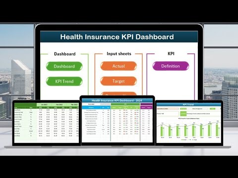 Health Insurance KPI Dashboard in Excel