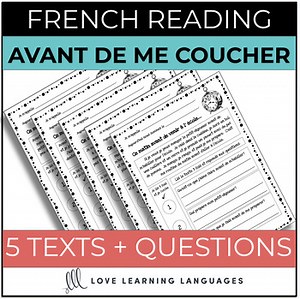 French Reading Comprehension Worksheets and Exercises - Avant de me coucher...