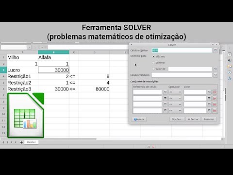 Ferramenta Solver do LibreOffice Calc