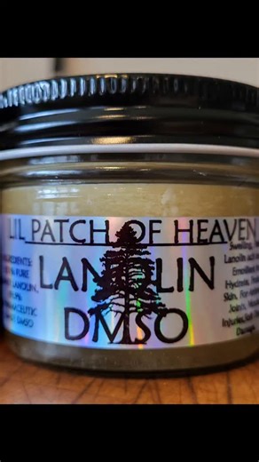 Our new lanol and DMSO will be in the Farm Stand and on Shopify for purchase the link for Shopify is just below..... Lilpatchofheaven.org Combining Dimethyl Sulfoxide (DMSO) with lanolin creates a potent topical treatment that leverages DMSO's rapid, deep skin penetration to deliver anti-inflammatory, analgesic, and healing agents, while lanolin provides intense, protective moisture. This mixture is primarily used for deep tissue pain relief (arthritis, tendonitis), wound healing, and reducing s