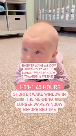 20K views · 88 reactions | If your baby is between 12 and 16 weeks, their wake windows can change fast.  Most babies land between 1 hour to 1 hour 45 minutes during this stage. Shorter wake window in the morning, longer one before bedtime  This helps prevent overtiredness, fussiness, and those long bedtime battles.  How old is your baby and what wake window are you seeing right now? Tell me below ❤️ | Independent Sleepers | Facebook