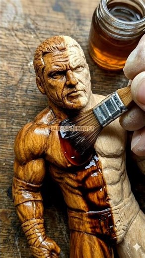 Carving TRIPLE H! 🪵🔨 Heavy Wood Carving ASMR