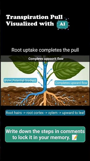 Transpiration Pull 🌱 #plants #veo3