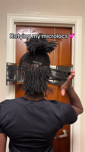 This is always such a long process 😩 #microlocsjourney #microloclouisiana #microloc #microlocs #microloced #microlocstyles #loced #locs #locstyles #microlocshorthairstyle #shortmicrolocs #shortmicroloc #microlochairstyles #girlswithlocs