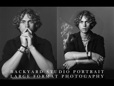 LARGE FORMAT PORTRAIT : ON LOCATION | STUDIO PORTRAIT IN THE BACKYARD | ILFORD HP5