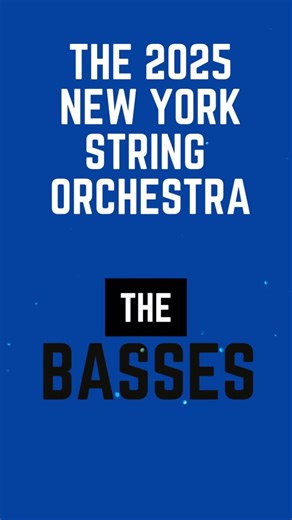 NYSOSeminar-Schneider Concerts on Instagram: "And now, the 2025 New York String Orchestra bass section: Paul Gong Israel MacDonald Dennis McIntyre Garbiel Rodriguez Eugene Zheng Carnegie Hall presents the orchestra on December 24 & 28 Image description: an animated series of blue slides with text substantively the same as the caption above and photos the five bass players and The New School’s Mannes School of Music logo #youthorchestra #bass #carnegiehall"