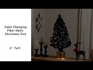 3' Pre-Lit Color Changing Fiber Optic Artificial Christmas Tree | Northlight J15600