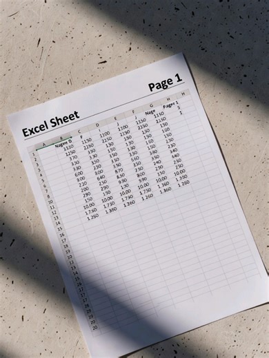 Excel sheet print #computer #viral #technology