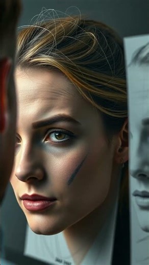 Symmetry Sketches: One Line Portraits Across the Mirror