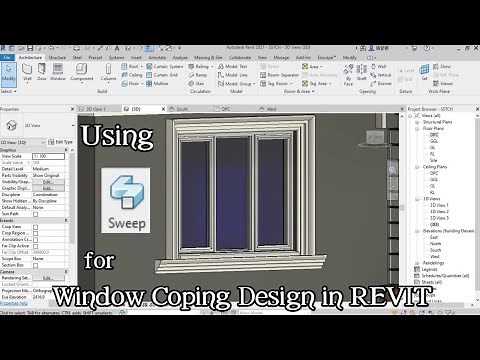 How to Design Window Coping by Sweep in REVIT