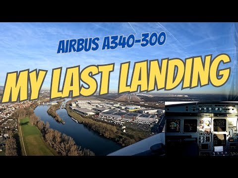 How I did my last landing on the Airbus A340-300 - cockpit view 4K - CaptainPadde