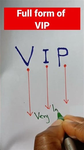 Full form of VIP.#shorts #vip #fullform #learning