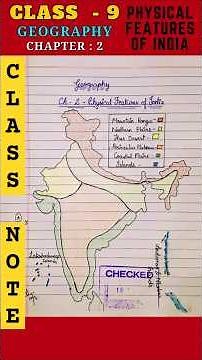Physical Features of India - Class 9 Geography Chapter 2 | Notes, Question and Answers #notes