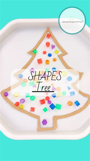 Learning Through PLAYtrays on Instagram: "🎄 Decorate the Tree with Shapes ⭐ A a fun way to explore shape recognition, visual scanning, and spatial awareness - all through play. #learningthroughplaytrays #tufftrayinspiration #shapelearning #earlyyearsplay #learningthroughplay #invitationtoplay #preschoolactivities"