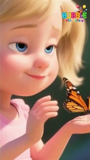 Fly Fly Butterfly 🦋 | Kids Rhymes & Learning Songs | Bubble Kids Safety