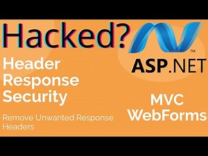 ASP.NET HTTP Response Headers That Reveal Server Info - MVC & Webforms