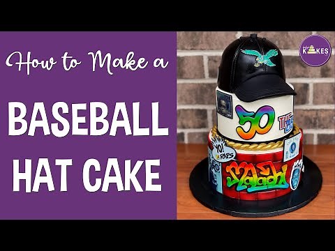 Baseball Hat Cake / Sport Hat Cake - STEP BY STEP TUTORIAL!