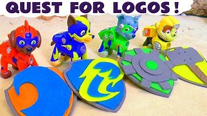 Paw Patrol Mighty Pups Play Doh Logo Quest with a Dinosaur and the Funny Funlings in these Family Fr