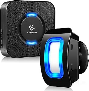 Motion Sensor Detect Alert, Driveway Alarm, Motion Detection Doorbell, Long Range 500ft, 1 Passive Infrared (PIR) Sensor & 1 Door Bell Receiver