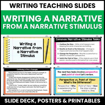 Writing Narratives from a Stimulus - Teaching Slides & Notes for Grades 4-5