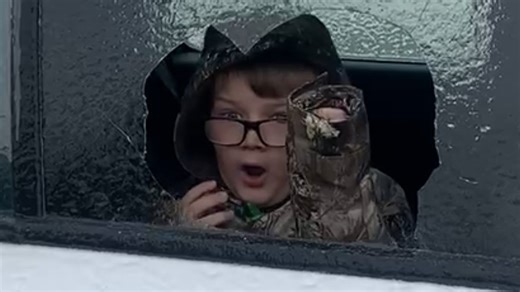 Parents pull classic car window prank on kid.