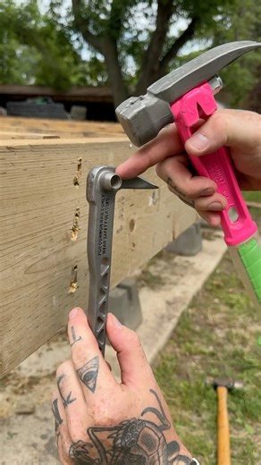 2.2M views · 4.1K reactions | Ever wonder what the dimpler is for on a cat paw?•Its for when you nail the joist in the wrong and want to dig out the nail somewhat clean rather then tear the wood apart...#tools #construction #tips #tricks #framing | Kruger Construction | Facebook