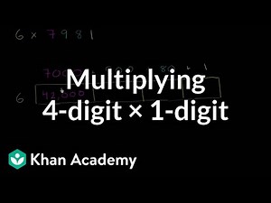 Multiplying 4 digit and 1 digit using grid Video Lecture