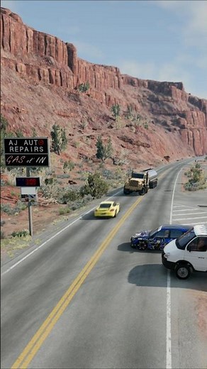 Realistic Highway Car Crashes #2