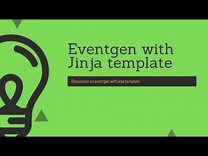 Splunk Eventgen : How to use jinja template with eventgen