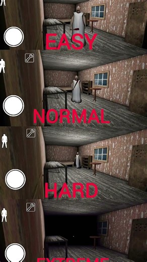 Easy vs Normal vs Hard vs Extreme in granny ch 1 #granny
