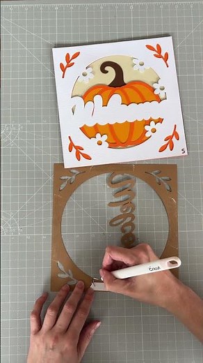 Welcome Pumpkin Fall Shadow Box | Assembly Instruction | Made with Cricut