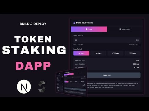 Build & Deploy Full-Stack Web3 Token Staking DApp | Solidity, Next.js, Context API - Staking DApp