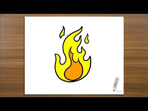How to Draw Fire, Step by Step Easy Drawings 😀😀