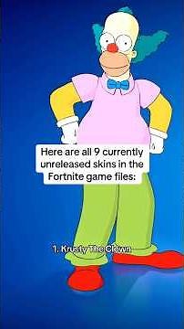 9 Currently unreleased skins in the Fortnite game files added in The Simpsons update! #fortnite
