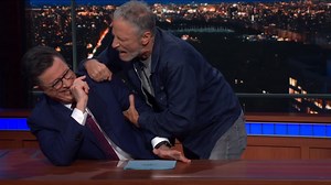 TONIGHT: Our friend Jon Stewart is here and he responds for first responders. | The Late Show with Stephen Colbert