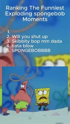 Top 5 the funniest spongebob explosion moments 😂 #shorts #memes #funny #spongebob