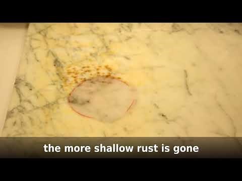 Rust stains on marble have gone away