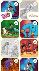 Enjoy Coloring with the Disney characters. | Happy Color - Color by Number