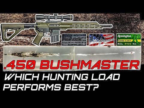 .450 Bushmaster AR-15 Ballistic Gel Test 100 & 200 Yards | 250gr FTX vs 245gr SP vs 260gr Core-Lokt