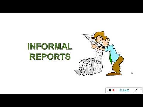 Informal Reports