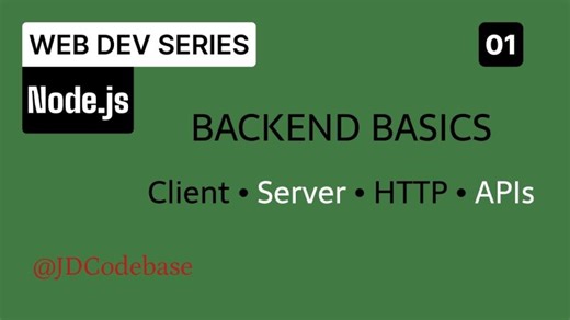 Backend Basics for Beginners | Client vs Server, HTTP, REST APIs, JSON Explained | Jatin Dhamija